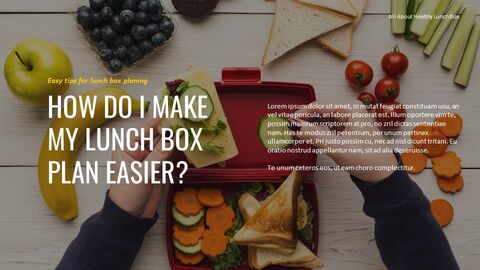 Easy tips for lunch box planning Easy Google Slides Template