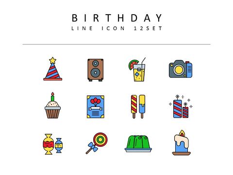 Birthday Icons Vectors