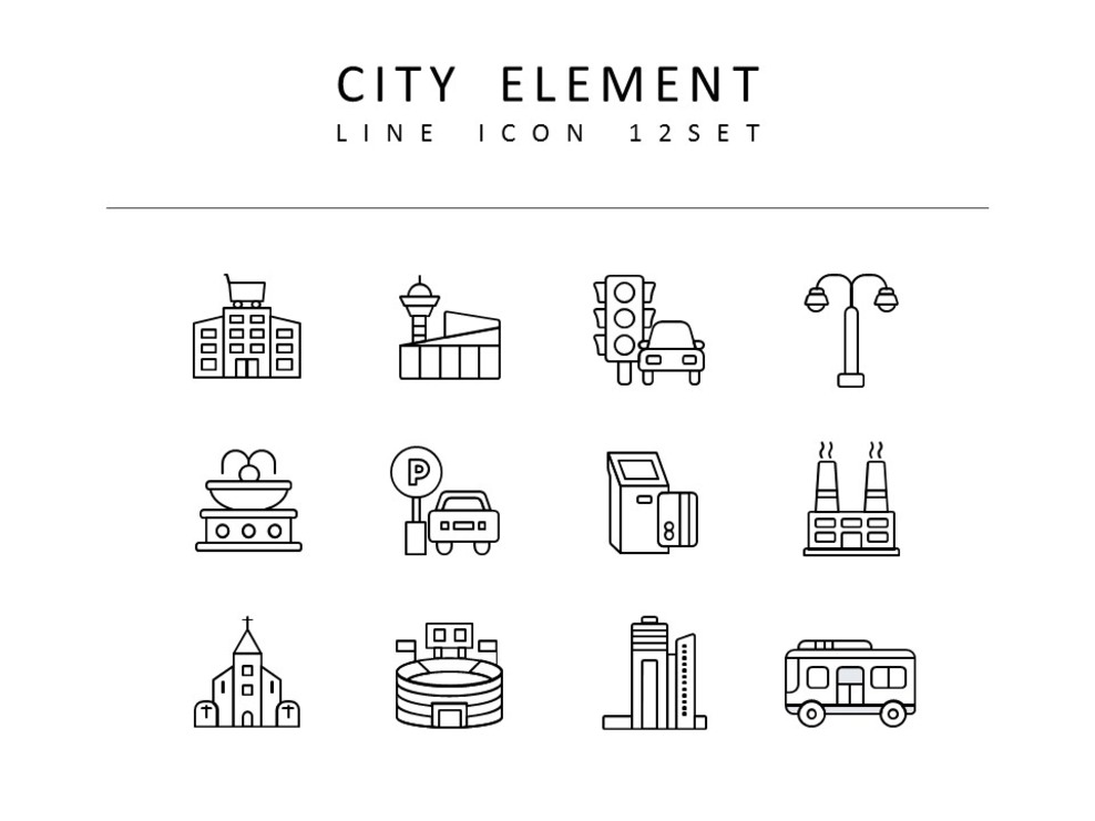 City Element Vector Images|Icon|Diagram