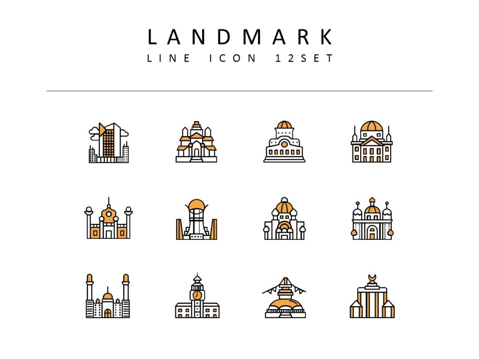Landmark Icons Set