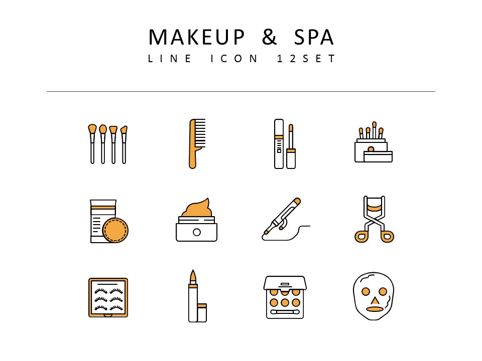Makeup & spa Flat Design Icons