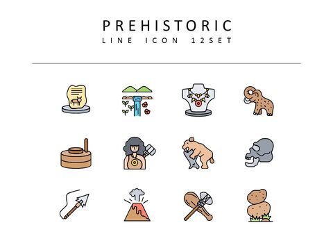 Prehistoric Icons Set
