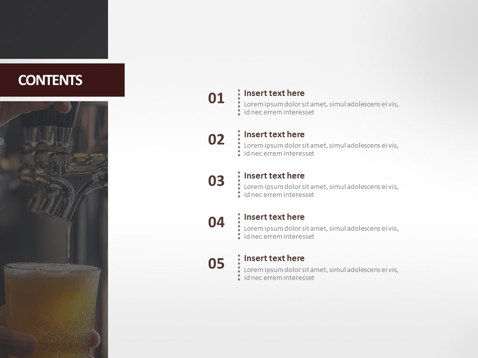 A Glass of Cold Beer - Free PPT Template