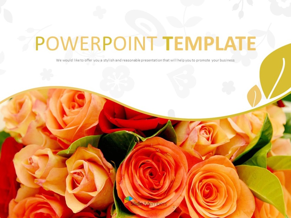 Bouquet of Scarlet Flower - Free Powerpoint Sample