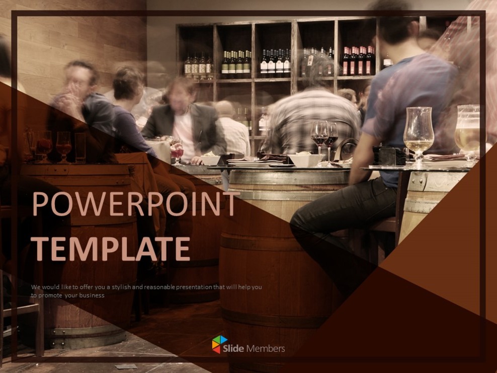 Casual Wine Bar - Free PPT Template