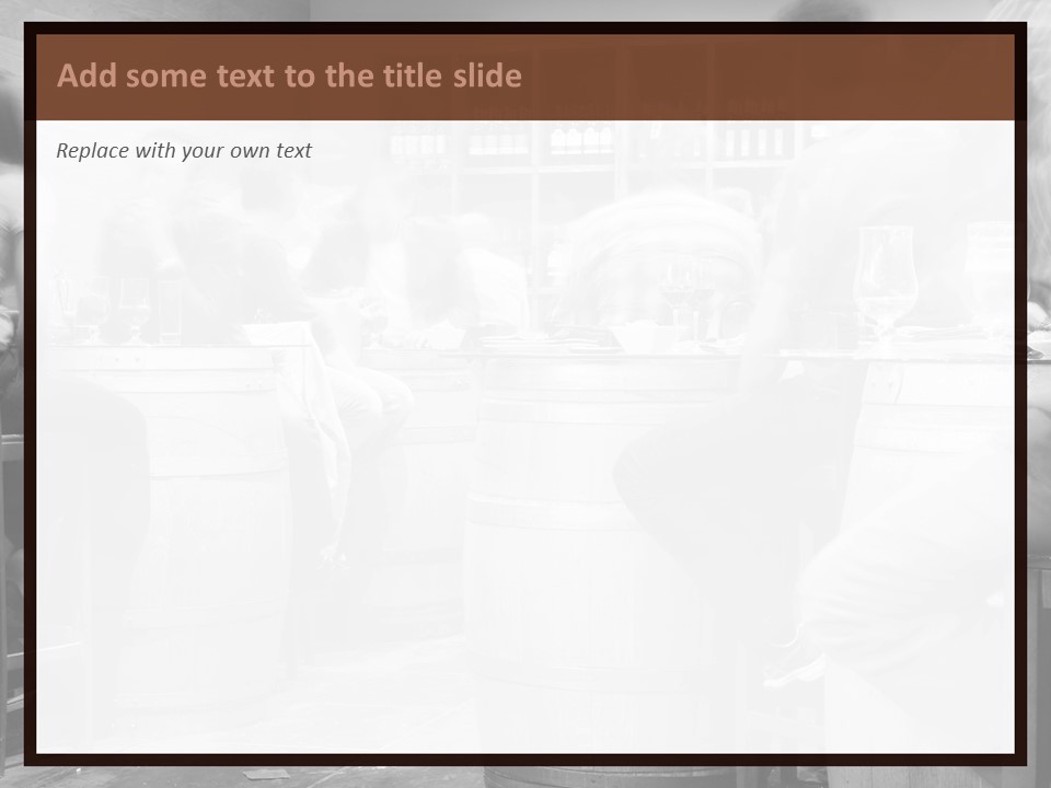 Casual Wine Bar - Free PPT Template