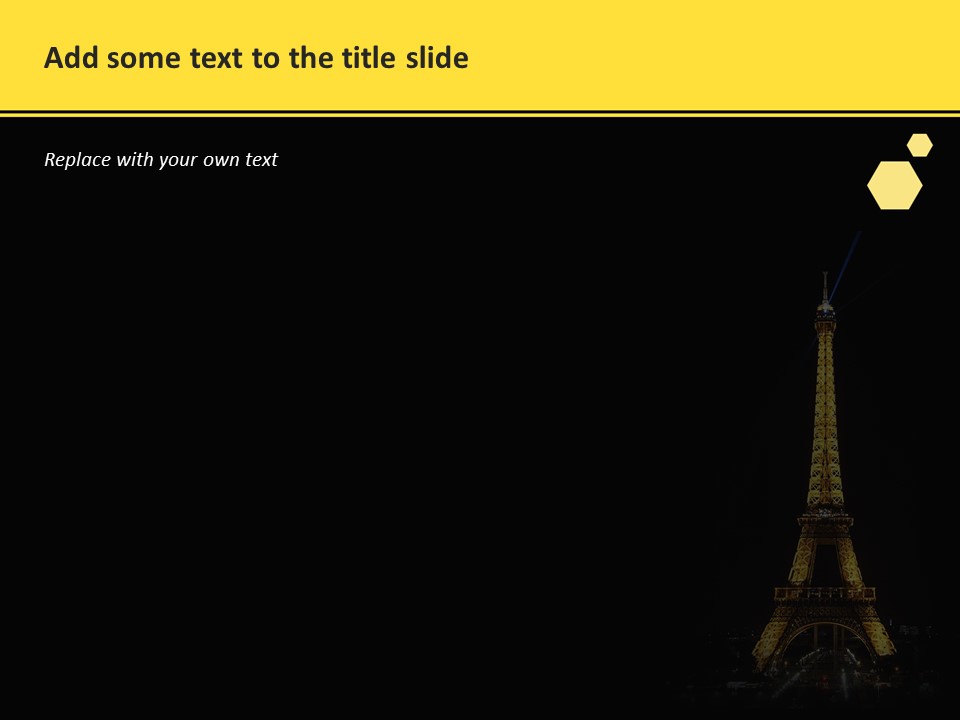 Free PPT Template - Night View of Paris