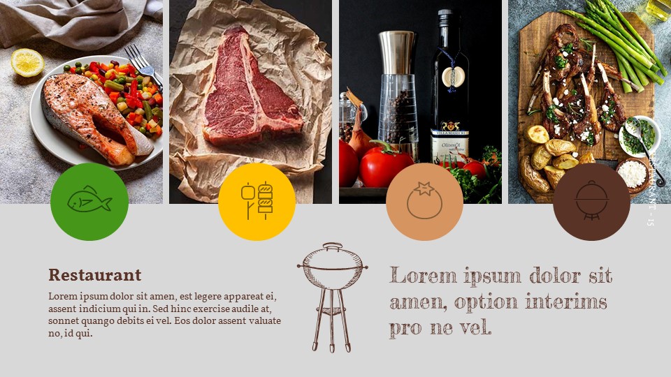 BBQ Restaurant Simple Presentation Google Slides Template