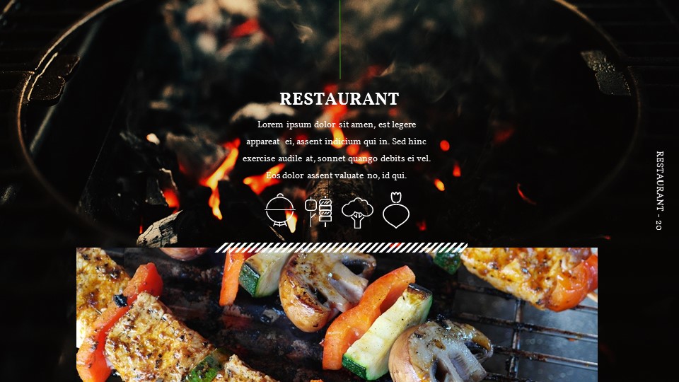 BBQ Restaurant Simple Presentation Google Slides Template