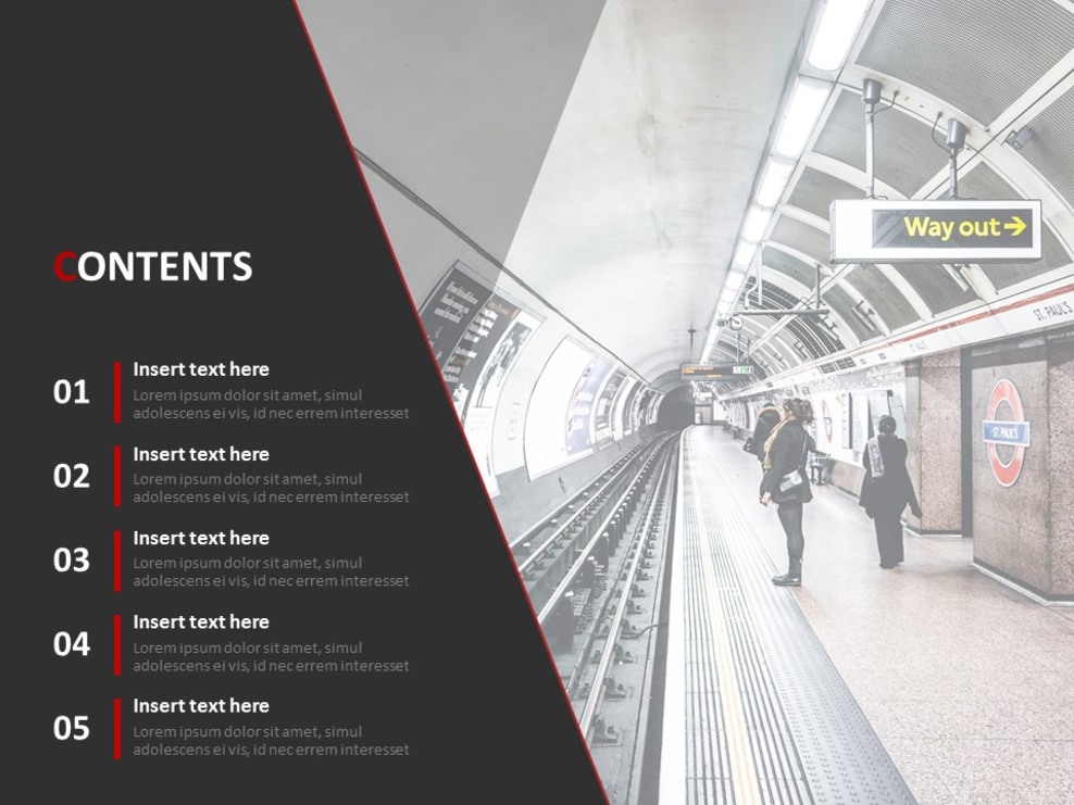 Gratis Muestra gratuita de PowerPoint - Esperando en el metro