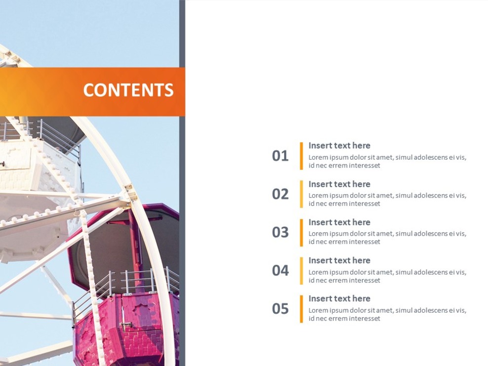 Faire tourner la grande roue - Conception de modèles PowerPoint gratuits