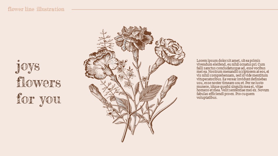 Flower Illustration Custom Google Slides