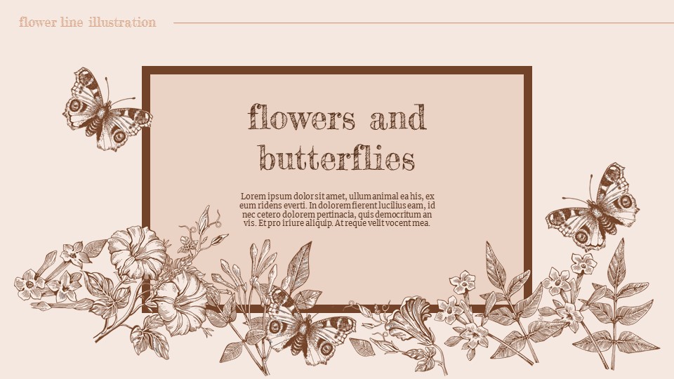 Flower Illustration Custom Google Slides