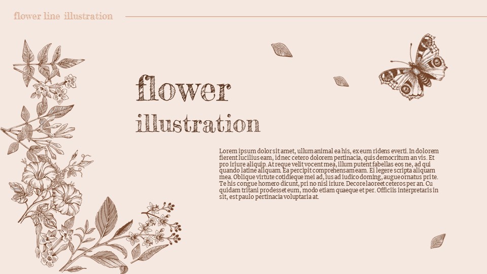 Flower Illustration Custom Google Slides