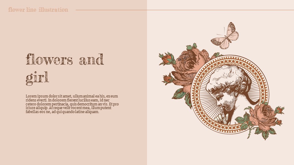 Flower Illustration Custom Google Slides