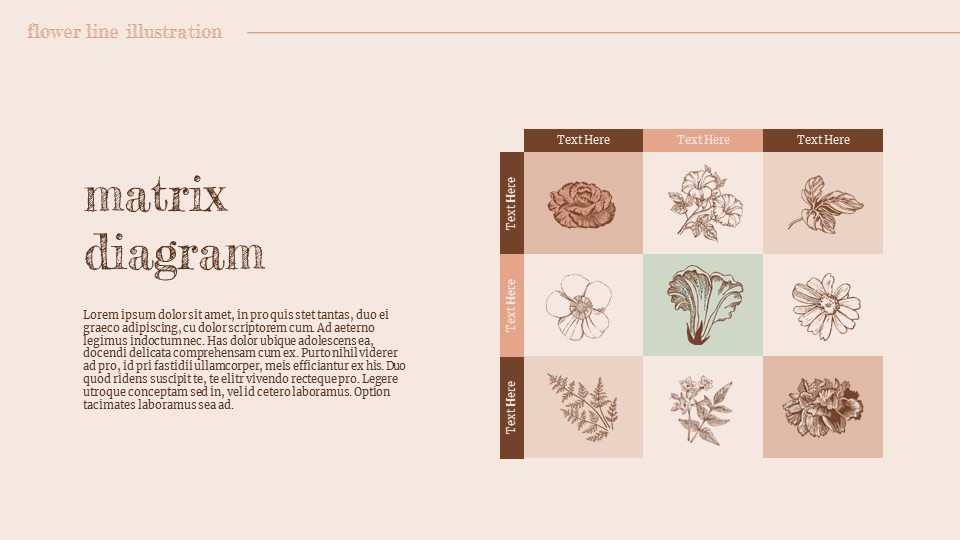 Flower Illustration Custom Google Slides