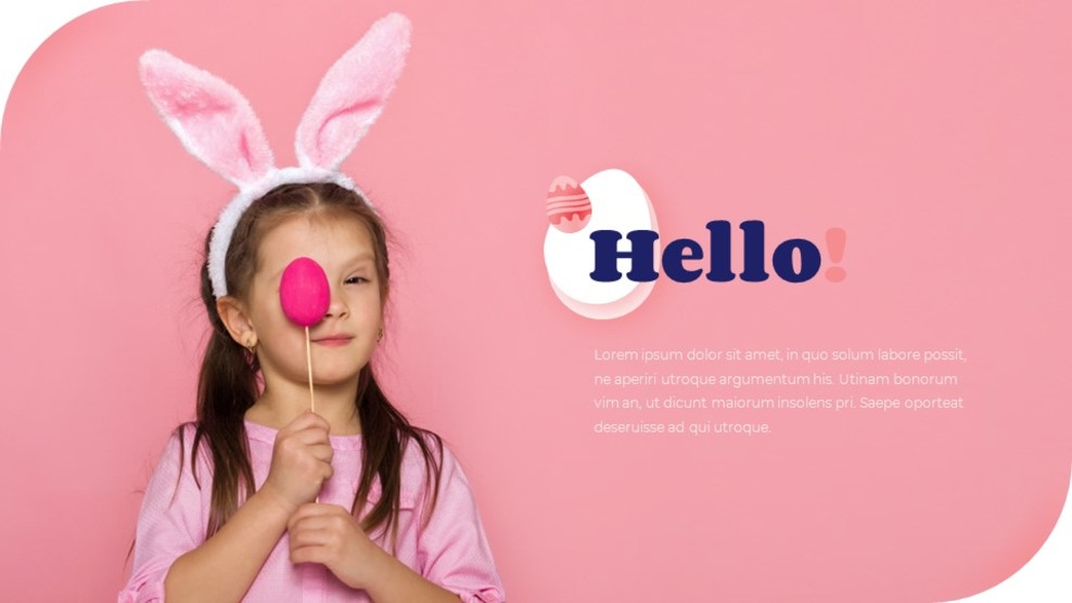 Hello Easter Simple Presentation Google Slides Template