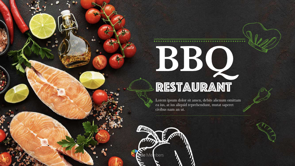 Restaurant BBQ PowerPoint to Keynote|Business