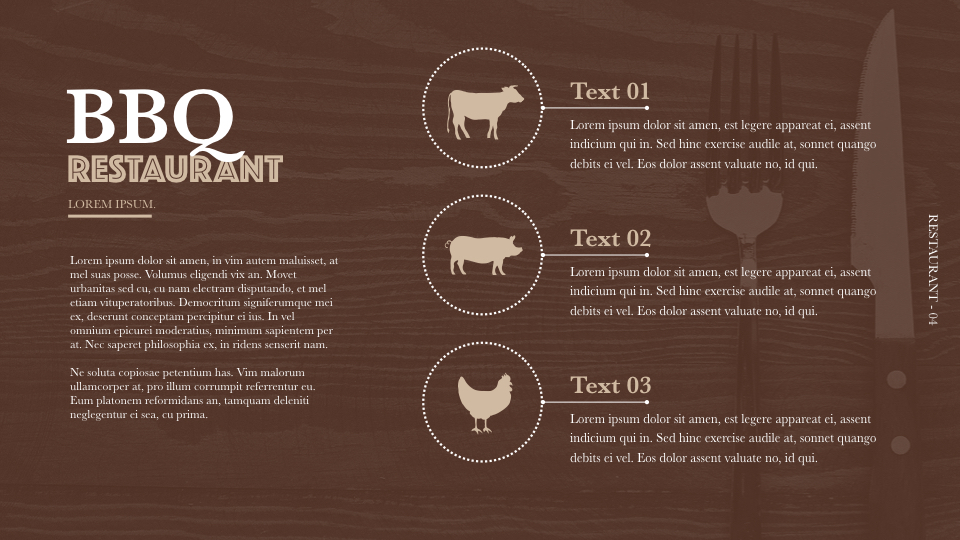 Restaurant BBQ PowerPoint to Keynote|Business