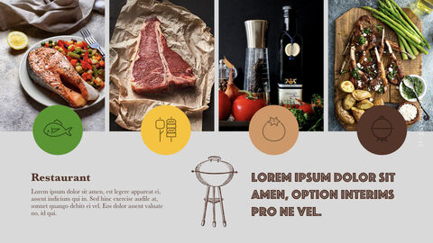 Restaurant BBQ PowerPoint to Keynote|Business