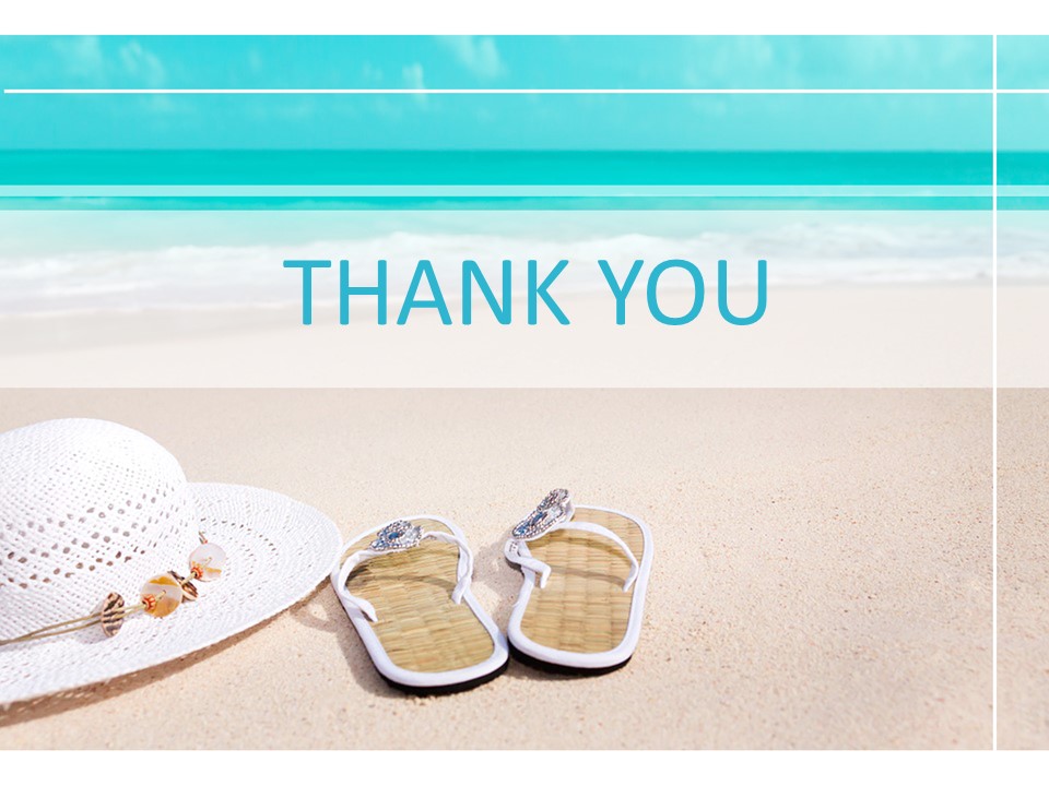 Free PPT Template - Beach Sandal on a Sandy Beach