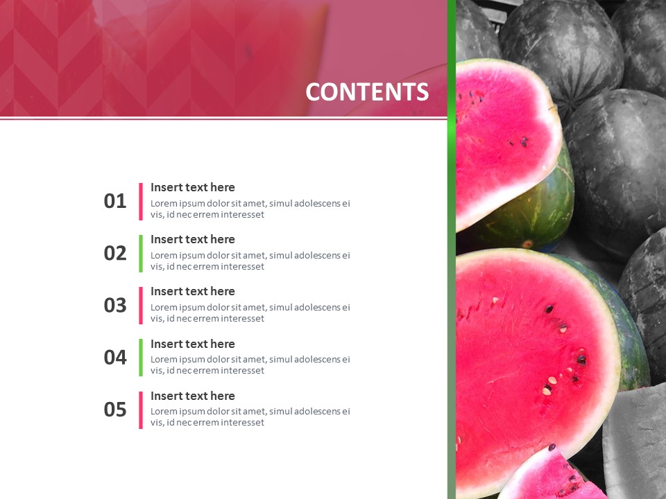 Watermelon in Summer - Free PPT Template