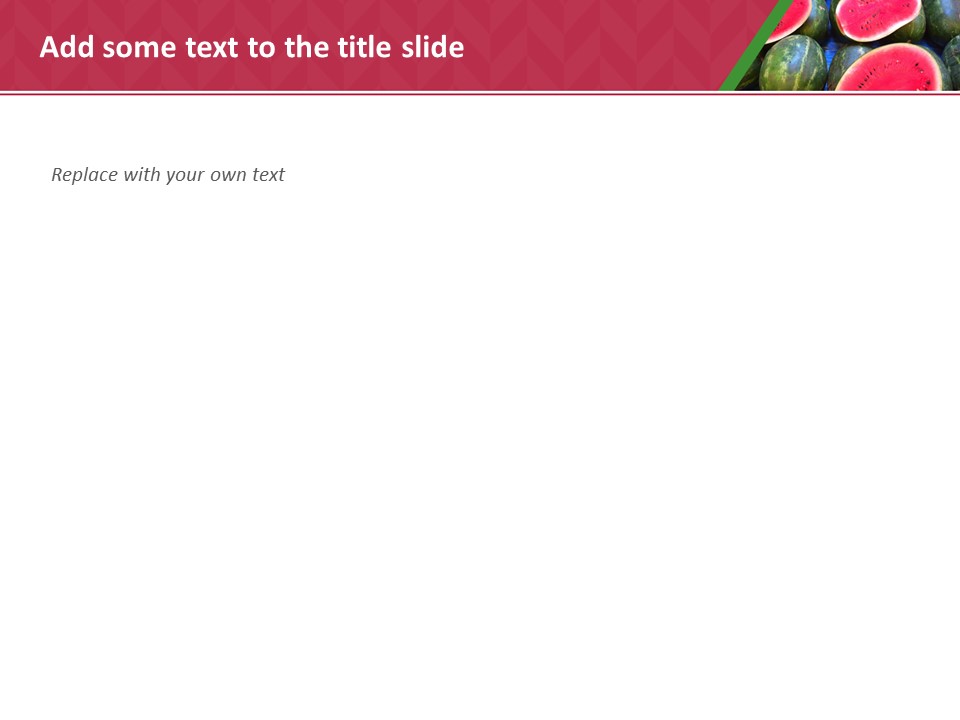 Watermelon in Summer - Free PPT Template