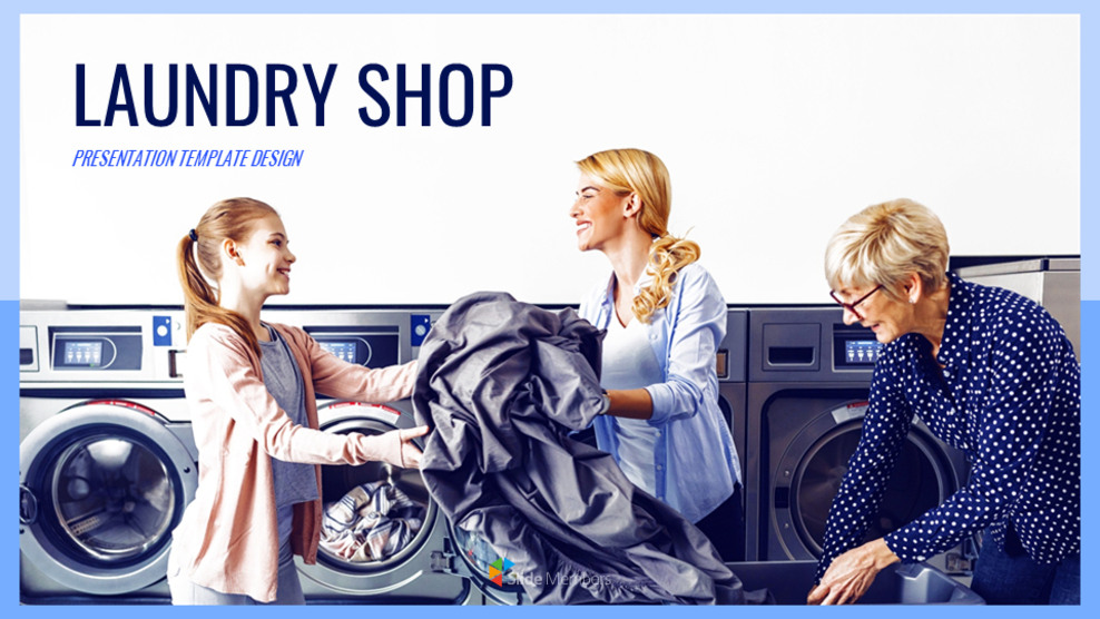 Laundry Shop Simple Google Slides Templates