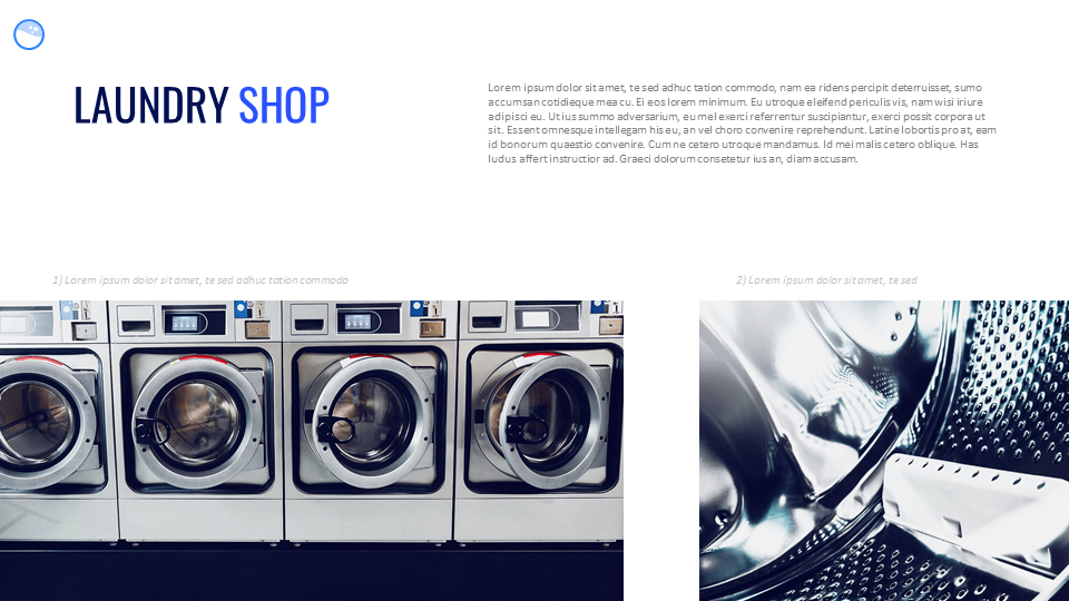 Laundry Shop Simple Google Slides Templates