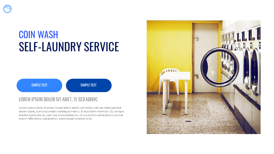 Laundry Shop Simple Google Slides Templates