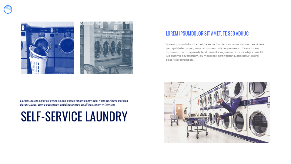 Laundry Shop Simple Google Slides Templates