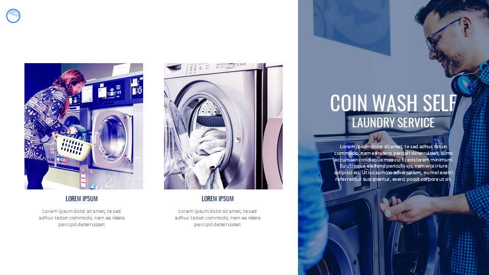 Laundry Shop Simple Google Slides Templates