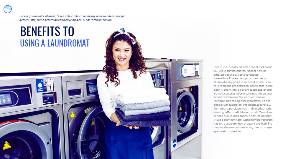 Laundry Shop Simple Google Slides Templates