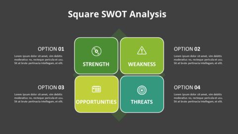 SWOT Grid Analysis Diagram