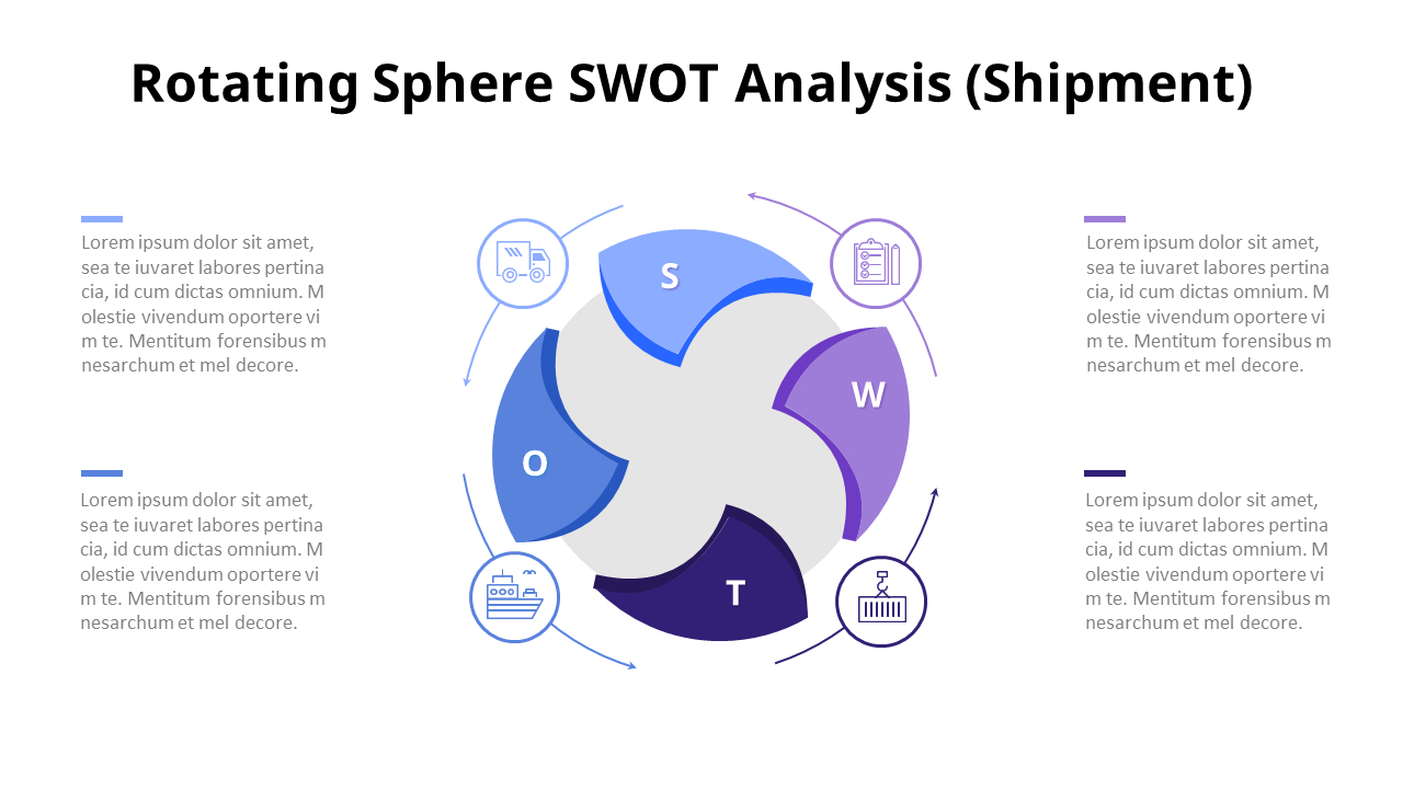 Purple SWOT Analysis Diagram