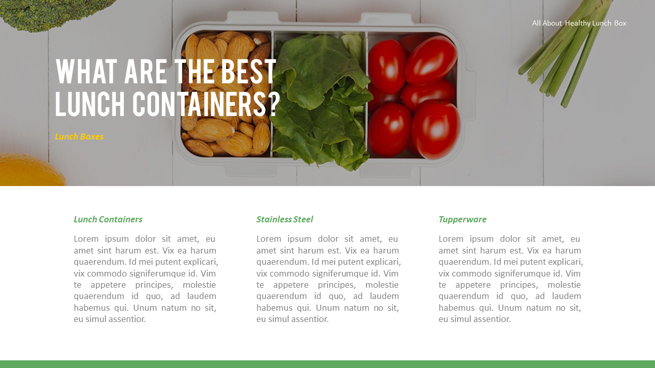 Easy tips for lunch box planning Business plan Templates PPT