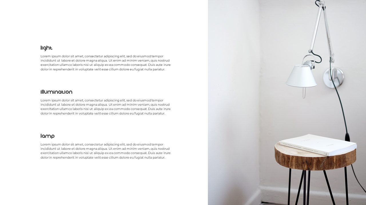 Home Interior Simple PowerPoint Template Design