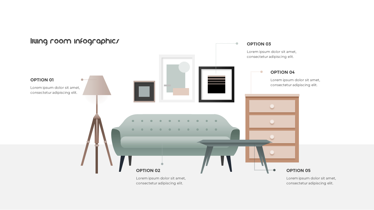 Home Interior Simple PowerPoint Template Design