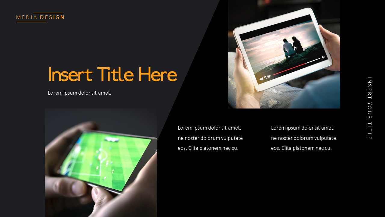 Media Simple PowerPoint Template Design