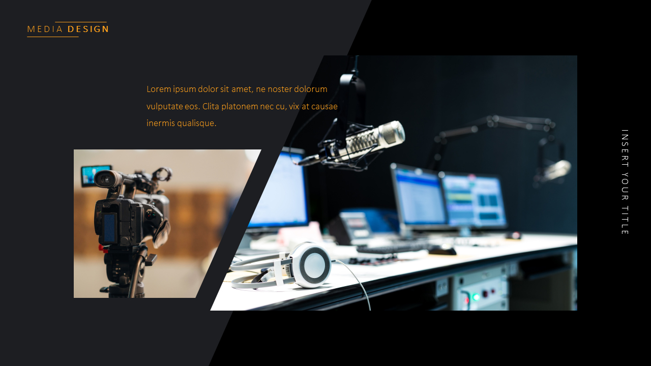 Media Simple PowerPoint Template Design