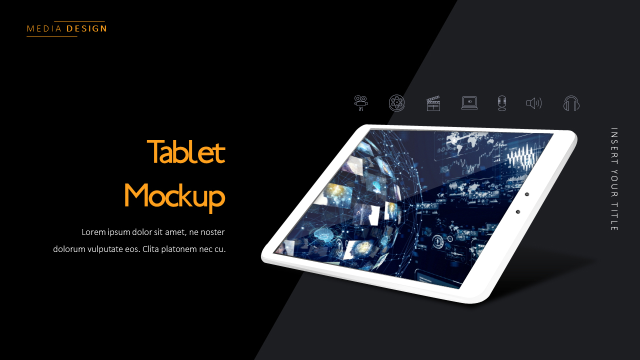 Media Simple PowerPoint Template Design