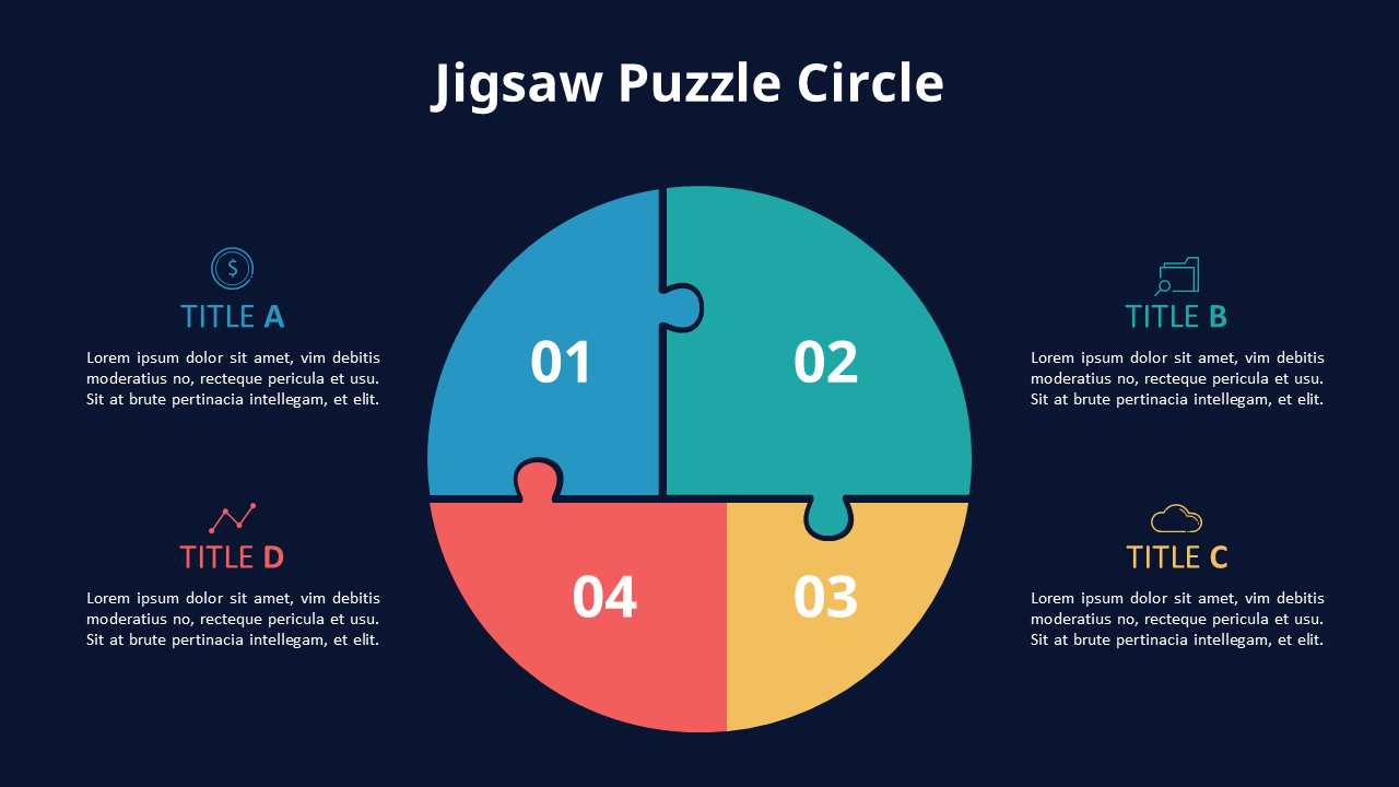 4 Pieces Jigsaw Puzzle Design Diagram