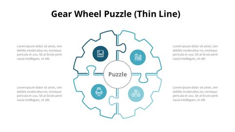 4 Stages Circular Puzzle Diagram