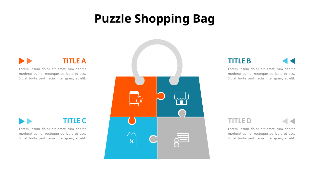 E-Commerce and Cyber Security Puzzle Infographic Diagram