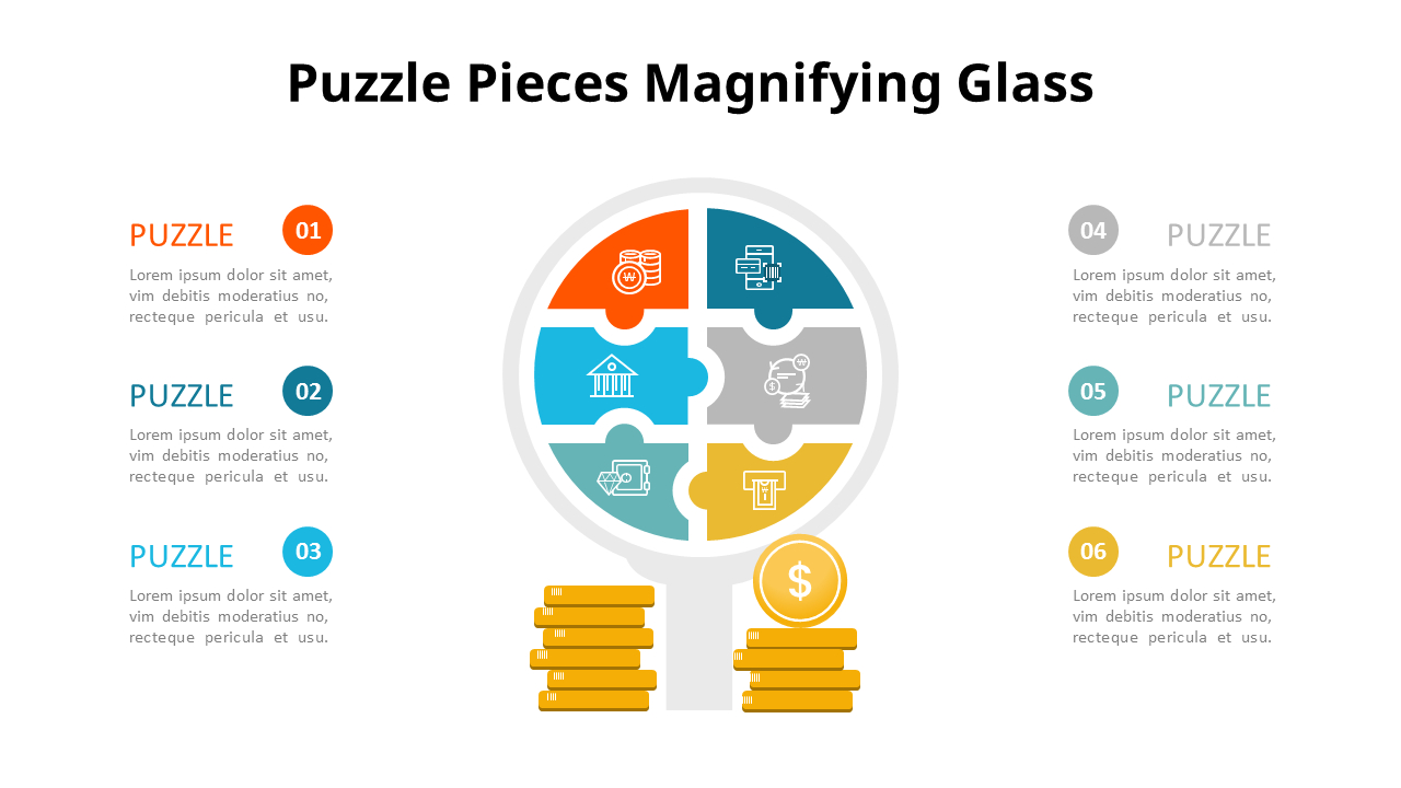 E-Commerce and Cyber Security Puzzle Infographic Diagram