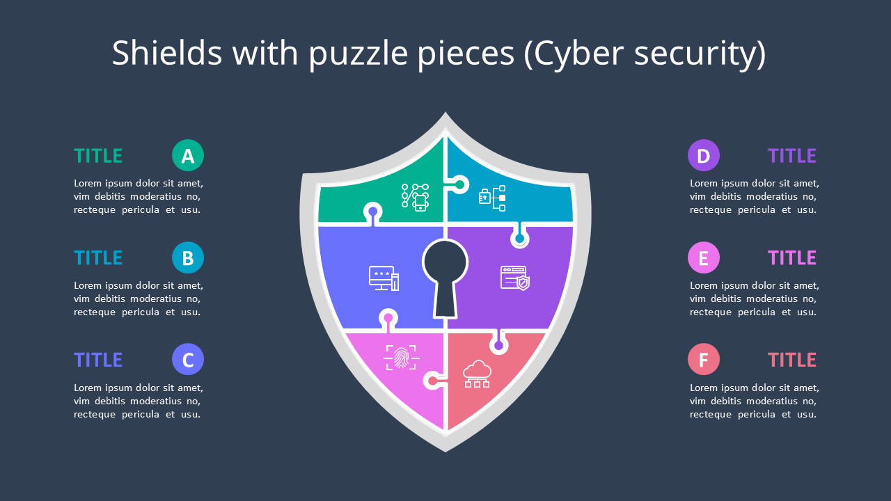 E-Commerce and Cyber Security Puzzle Infographic Diagram