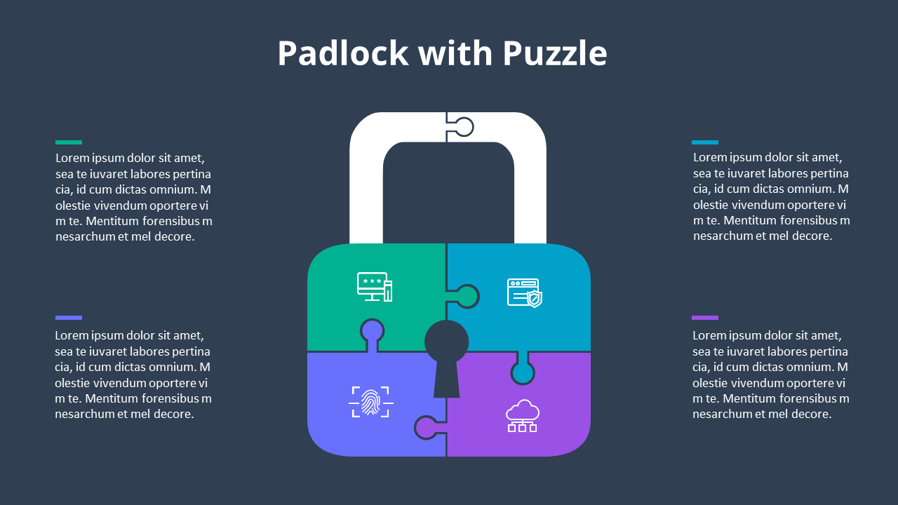 E-Commerce and Cyber Security Puzzle Infographic Diagram