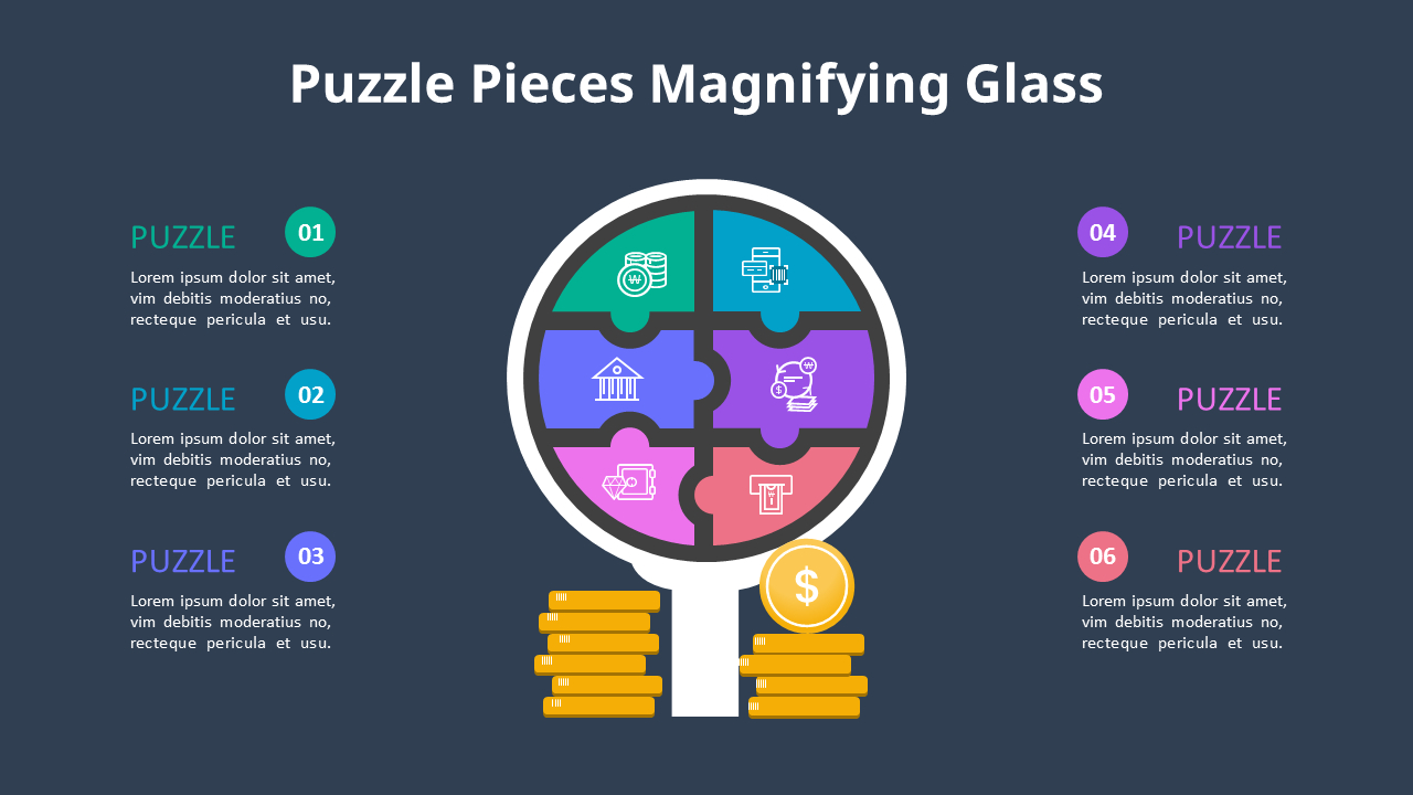 E-Commerce and Cyber Security Puzzle Infographic Diagram