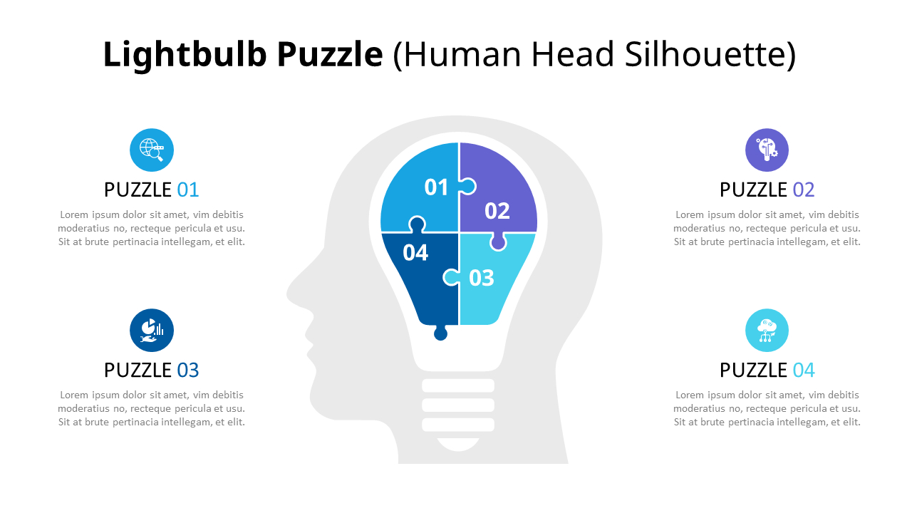 Idea and Knowledge Puzzle Infographic Diagram