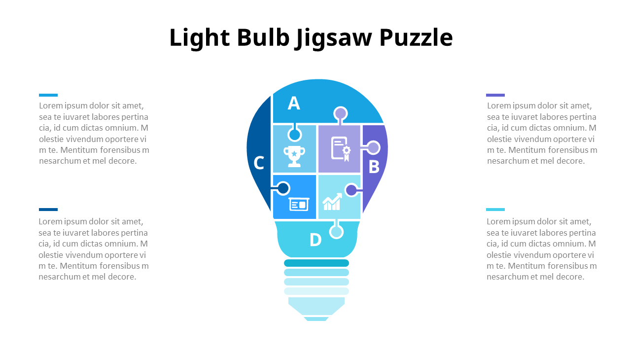 Idea and Knowledge Puzzle Infographic Diagram
